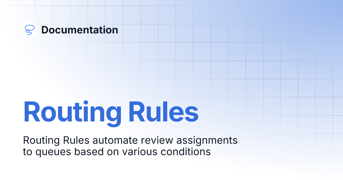 Routing Rules | Documentation